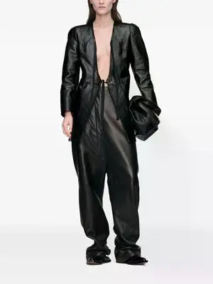 MAISON MARGIELA Paneled Leather Trousers