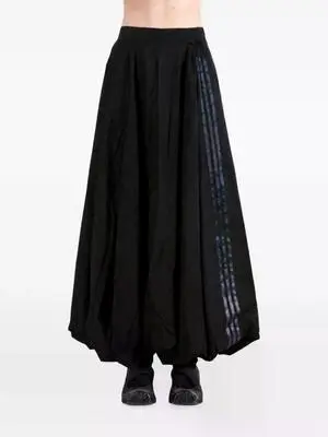 Y3 Stripe-detail Balloon Maxi Skirt