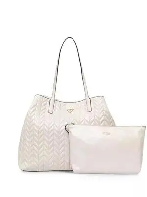 Guess Chevron-quilted Tote Bag - Neutrals