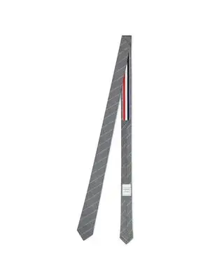 Thom Browne Pinstripe-pattern Rwb-stripe Tie