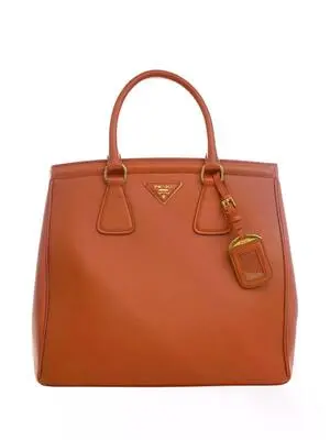 Prada 2010-2026 Saffiano Lux Parabole Tote Bag - Orange