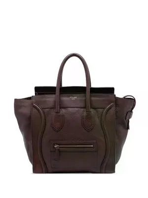 Celine 2011 Mini Leather Luggage Tote Bag - Brown
