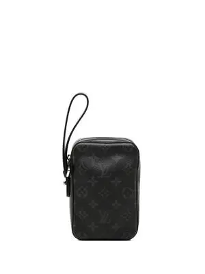 LOUIS VUITTON 2016 Monogram Eclipse Box Clutch Bag - Black