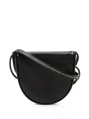 Loewe 2019 Mini Soft Calfskin Anagram Heel Pouch Crossbody Bag - Black