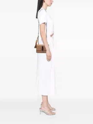 Gucci Small Calfskin Studded Miss Bamboo Crossbody Bag - Neutrals