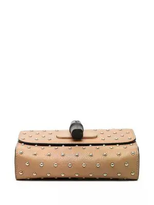 Gucci Small Calfskin Studded Miss Bamboo Crossbody Bag - Neutrals