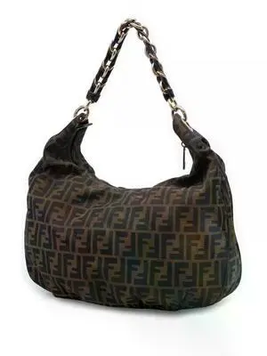 Fendi 2000-2010 Zucca Canvas Mia Hobo Bag