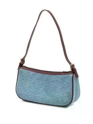 Celine 2000 C Macadam Suede Shoulder Bag