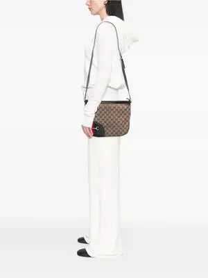 Gucci Gg Canvas Horsebit Web Crossbody Bag