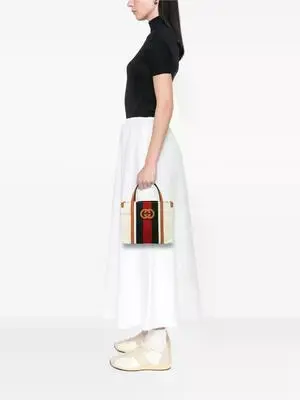 Gucci 2016-2026 Mini Canvas Interlocking G Web Tote Satchel