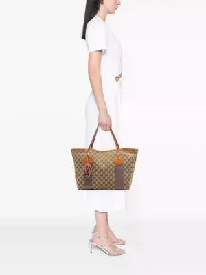 Gucci 2016-2026 Gg Canvas Web Jolie Tote Bag