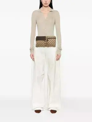 Gucci 2000-2015 Gg Canvas Double Pocket Belt Bag - Neutrals