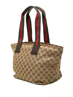 Gucci 2000-2015 Gg Canvas Web Tote Bag
