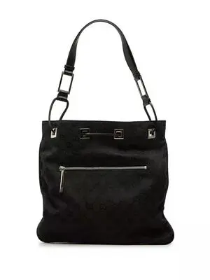Gucci 2000-2015 Gg Canvas Shoulder Bag - Black