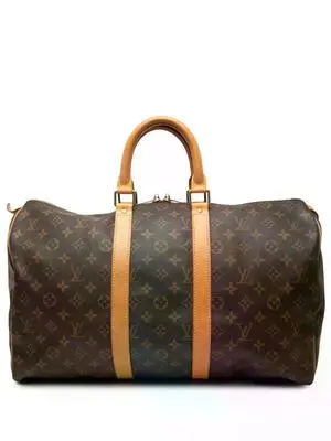 LOUIS VUITTON 2000 Monogram Keepall 45 Travel Bag - Brown