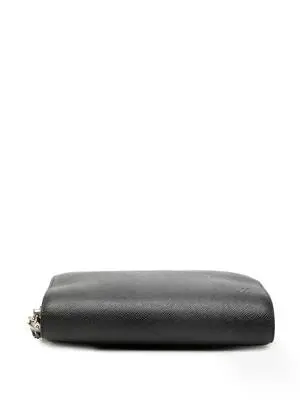 LOUIS VUITTON Taiga Leather Pochette Baikal Clutch Bag - Black