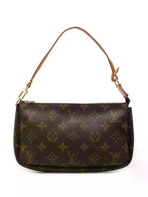 LOUIS VUITTON 2000 Monogram Pochette Accessoires Shoulder Bag - Brown