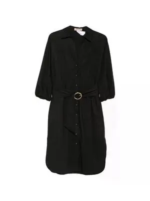 TWINSET Belted Midi Dress - Black