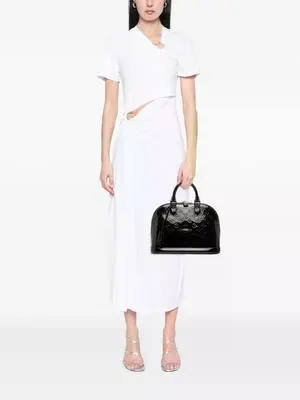 LOUIS VUITTON 2013 Monogram Vernis Alma Pm Satchel - Black
