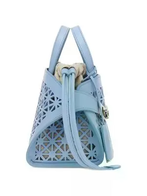 FERRAGAMO Mini Hug Crochet-knit Tote Bag - Blue