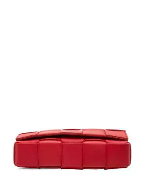 Bottega Veneta Woven Nappa Leather Crossbody Bag - Red