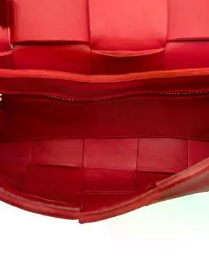 Bottega Veneta Woven Nappa Leather Crossbody Bag - Red