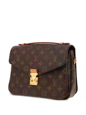 LOUIS VUITTON Monogram Pochette Metis Handbag - Brown