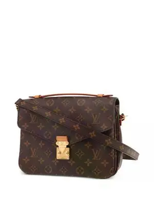 LOUIS VUITTON Monogram Pochette Metis Handbag - Brown