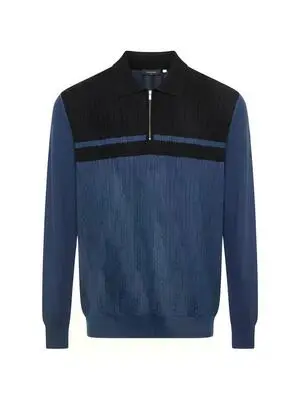 TOMBOLINI Cable-knit Quarter-zip Sweater - Blue