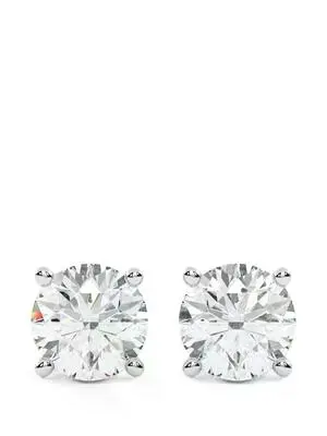 Diamond Essentials 14k White Gold 5 Carat Diamond Stud Earrings - Silver
