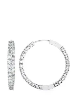 DIAMOND ESSENTIALS Diamond Hoop Earrings