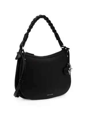 Armani Exchange Braided-handle Heart-charm Shoulder Bag