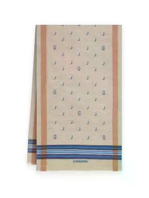 FERRAGAMO Jacquard Scarf - Neutrals