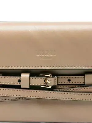 Moschino Buckled-strap Chain-link Wallet