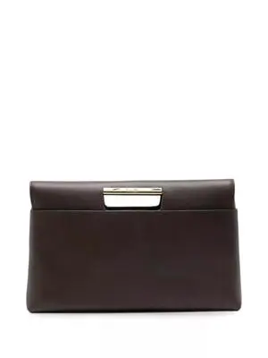 Furla Leather Envelope Clutch Bag - Brown