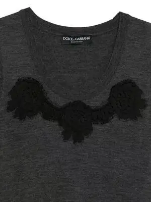 Dolce & Gabbana 1990s Lace Detail Tank Top