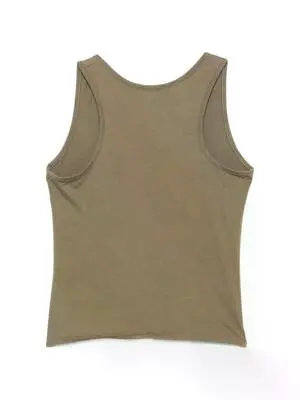 John Galliano 2000s Floral-embroidered Tank Top