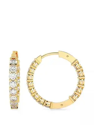 Diamond Essentials Lab-grown Diamond Hoop Earrings - Gold