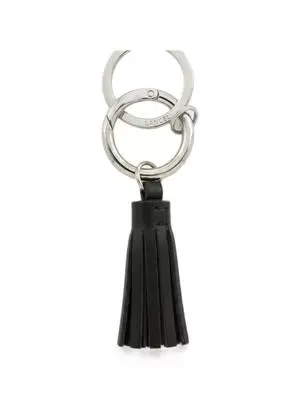 LANCEL Leather Tassel Keyring - Black