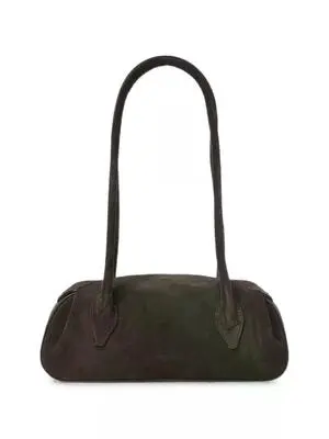 Yuzefi Mini Oyster Suede Shoulder Bag - Brown
