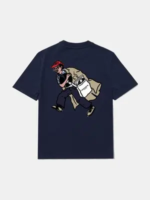 EDMMOND STUDIOS Melomaniac Printed T-shirt - Plain Navy
