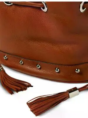 LANCEL Stud-embellished Bucket Bag - Brown