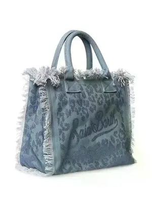 MC2 SAINT BARTH Vanity Leopard-print Fringed Handbag