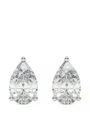 DIAMOND ESSENTIALS Diamond Solitaire Earrings - Silver