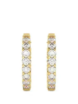 DIAMOND ESSENTIALS Diamond Hoop Earrings - Gold