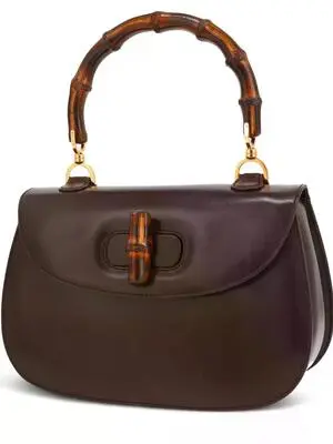Gucci 1990s Bamboo Top-handle Shoulder Bag - Brown