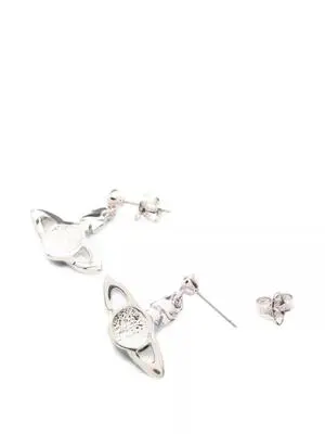 VIVIENNE WESTWOOD 2020s Mini Bas Relief Drop Earrings - Silver
