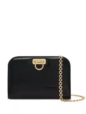 FERRAGAMO Diana Clutch In Calfskin - Black
