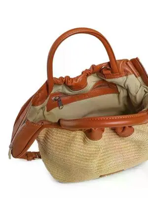 BIASIA Panelled Woven Shoulder Bag