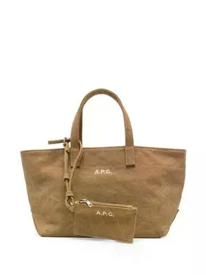 A.p.c. Small Le Drummer Logo-embroidered Canvas Tote Bag - Neutrals
